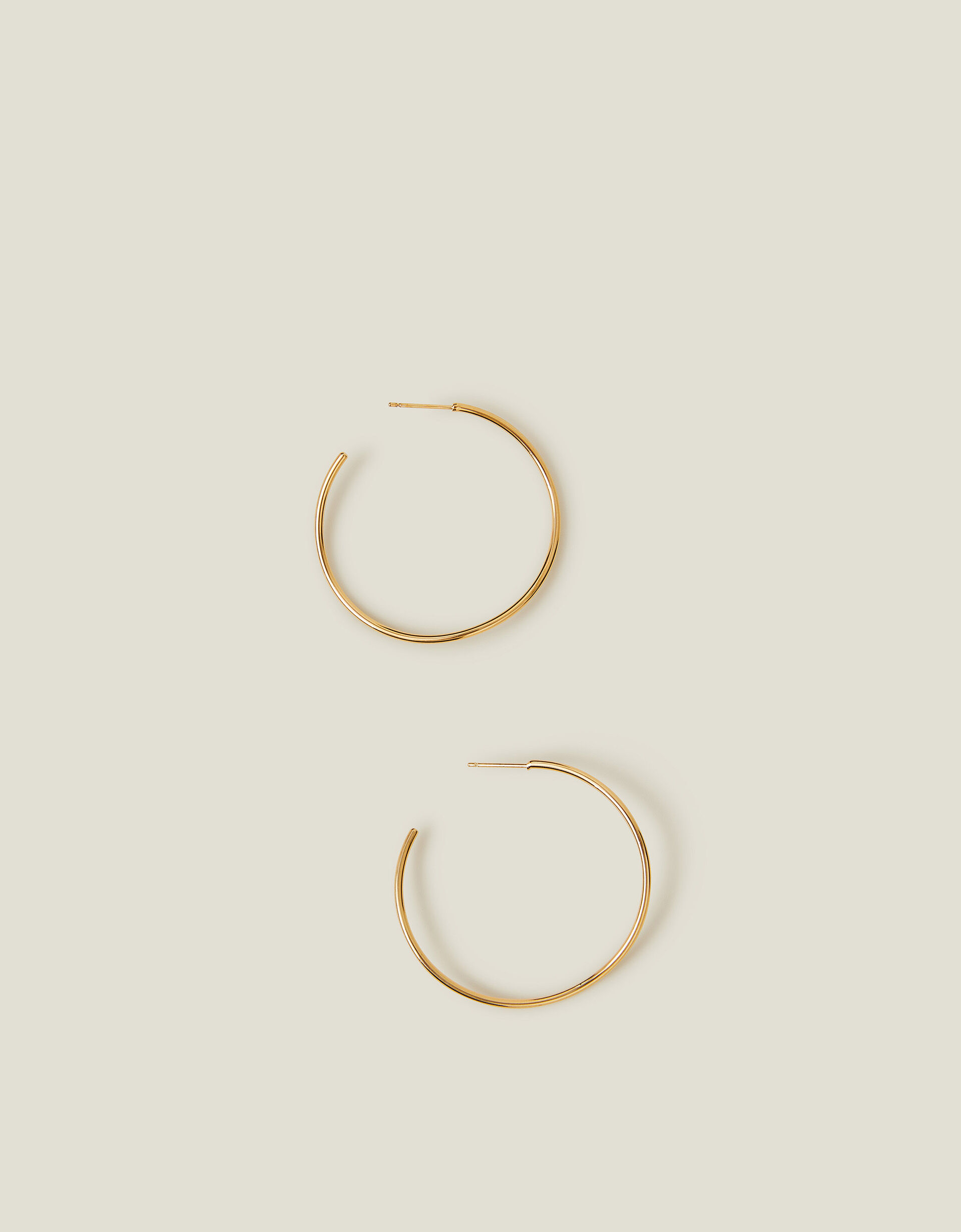 14ct Gold-Plated Thin Molten Hoop Earrings | Gold Plated | Accessorize Global