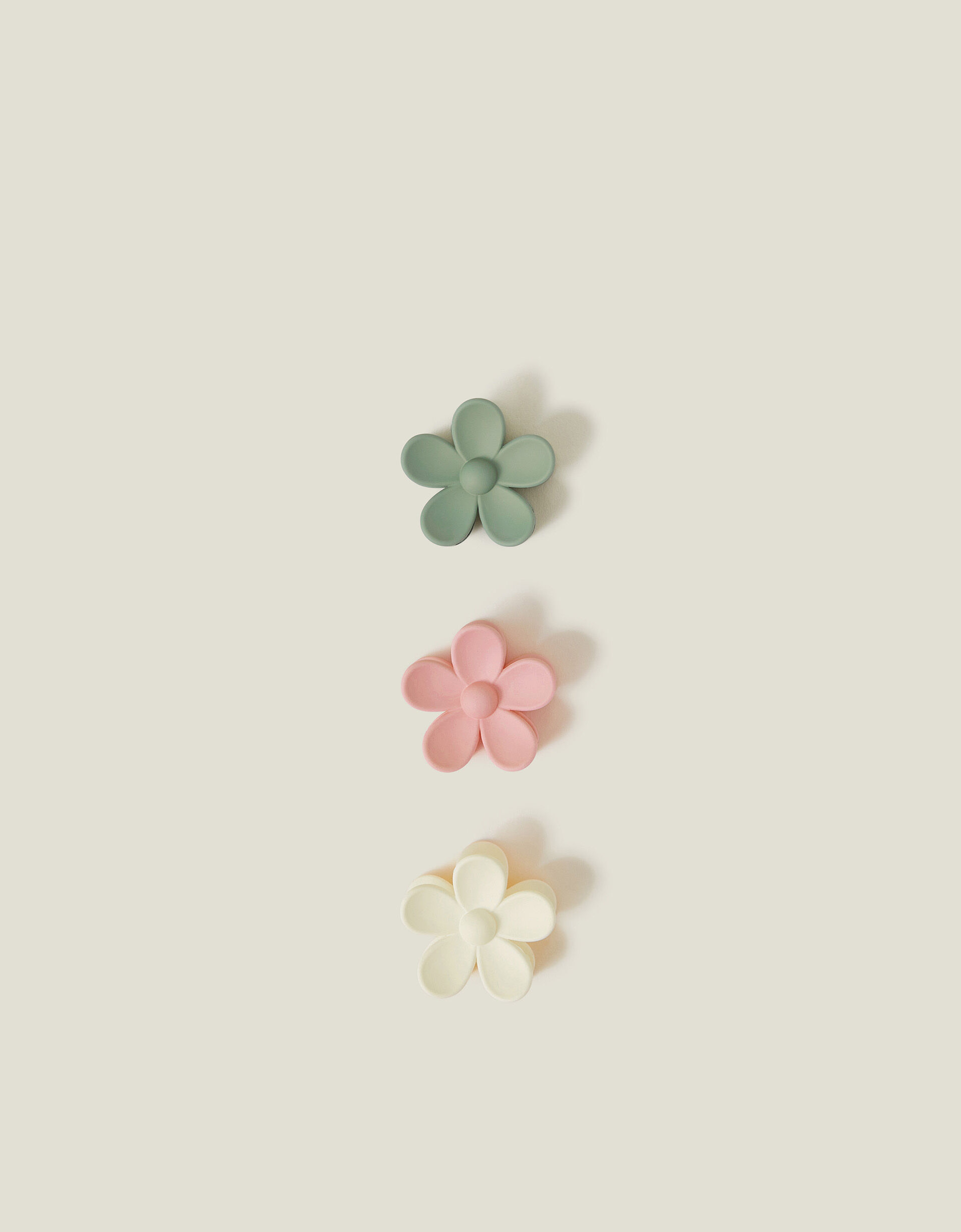 3-Pack Matte Mini Flower Claw Clips | Hair Accessories | Accessorize UK