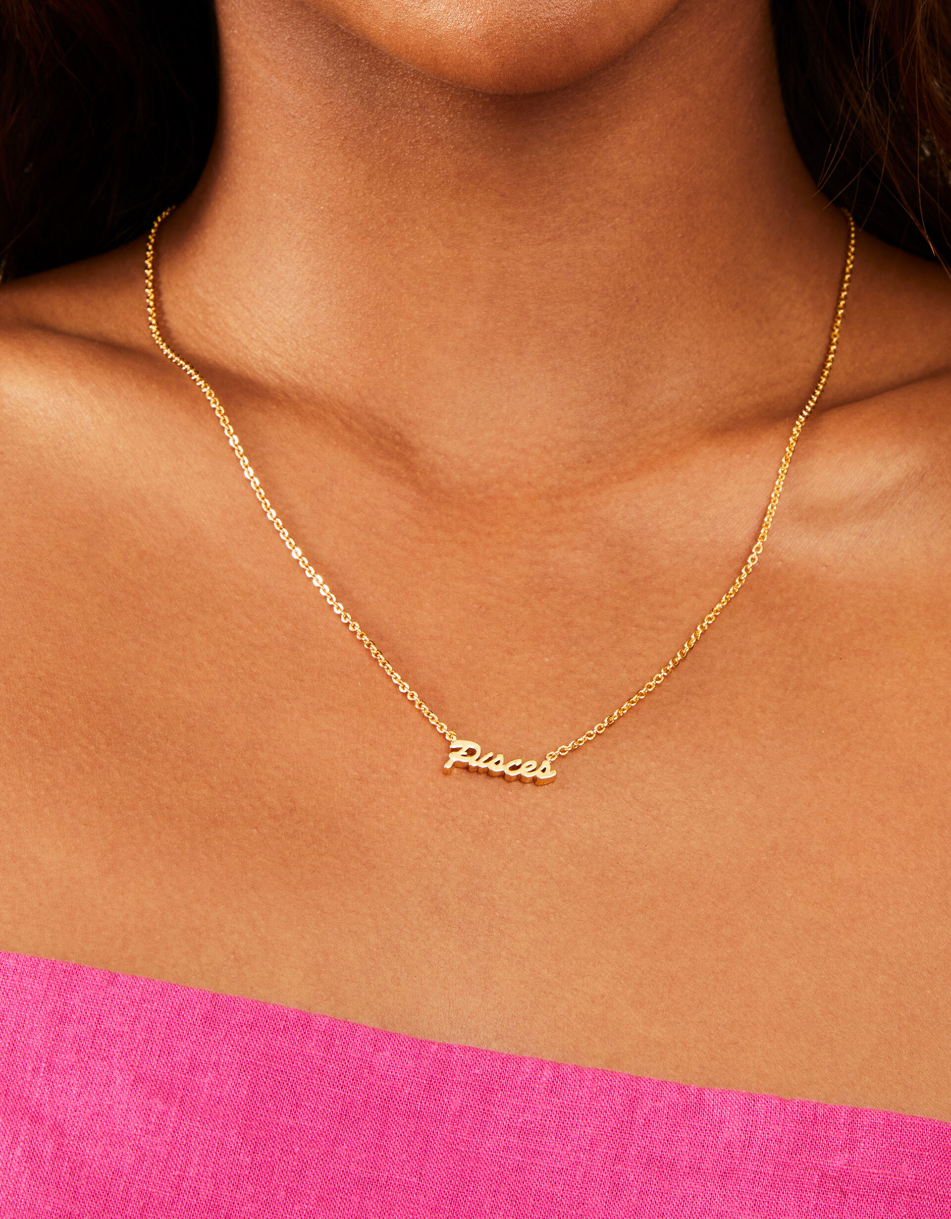 14ct Gold-Plated Script Star Sign Necklace Gold | Gold Plated ...