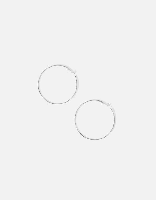 Medium Simple Hoop Earrings Silver | Hoops | Accessorize UK