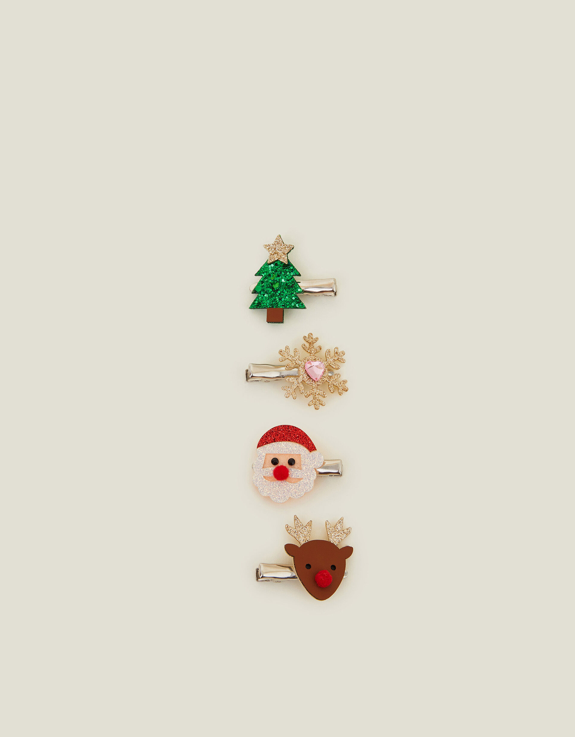4-Pack Girls Christmas Salon Hair Clips | Shop All | Accessorize Global