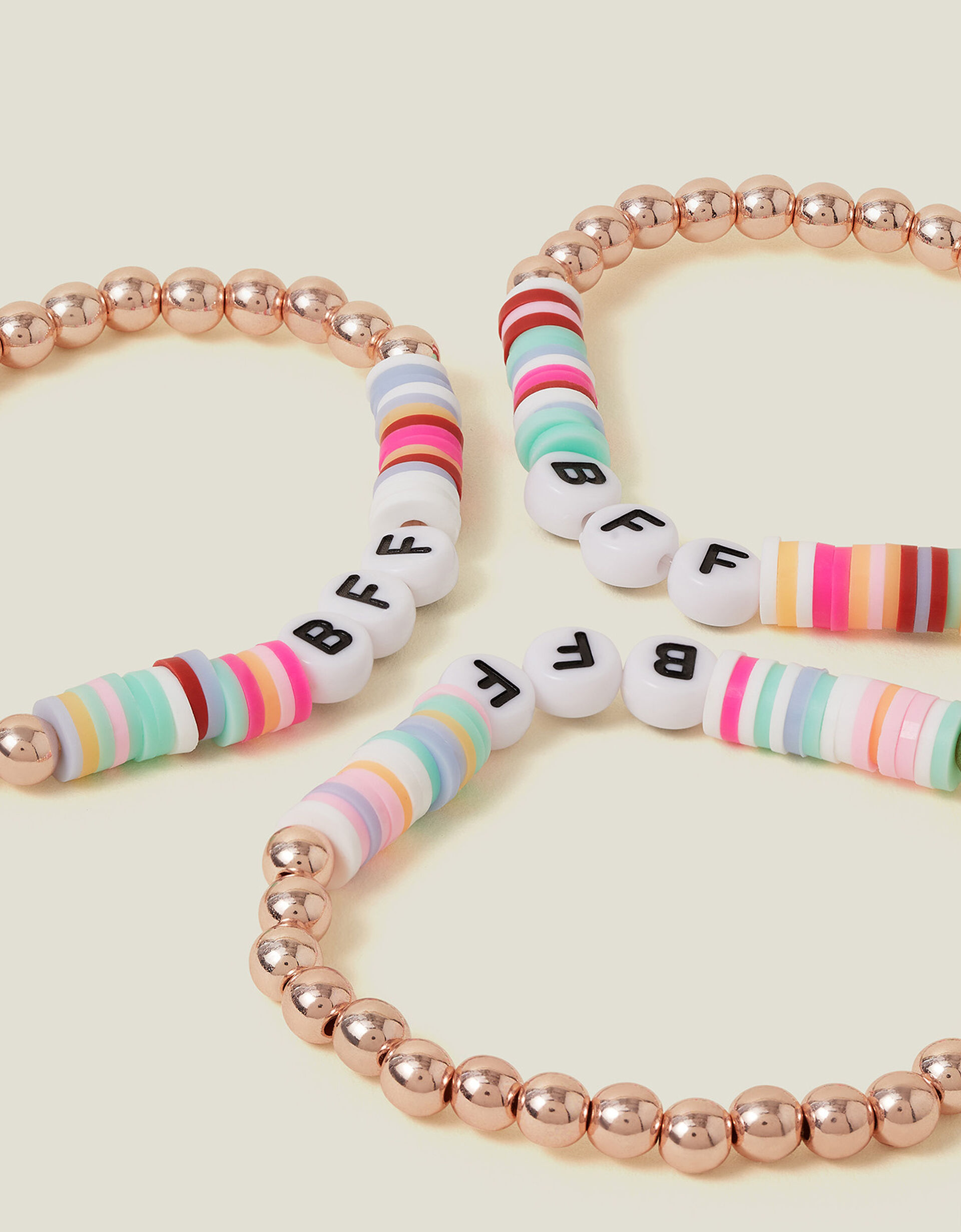 3-Pack Girls 'BFF' Beaded Bracelets | Girls jewellery | Accessorize Global