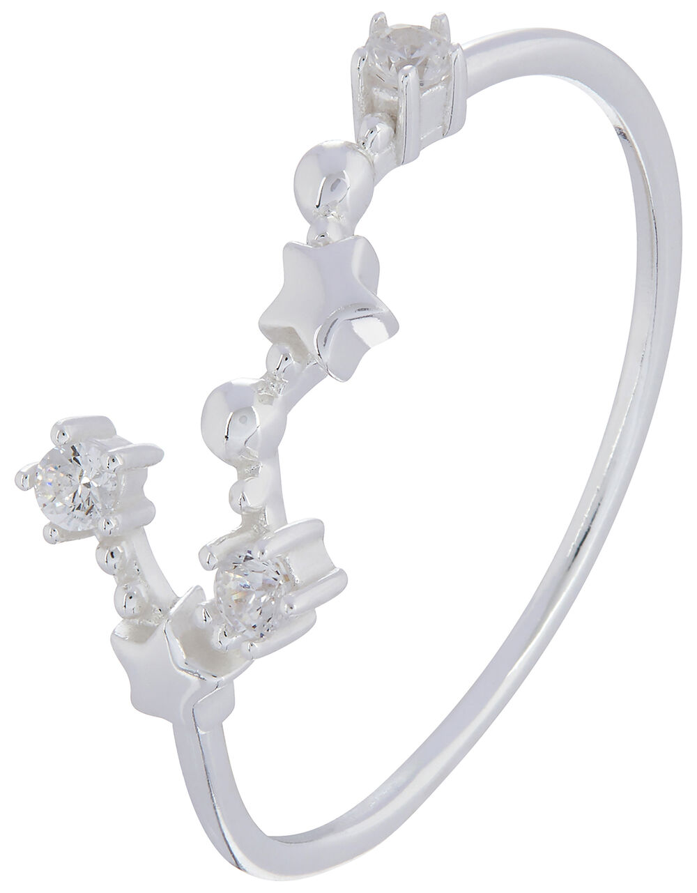 Sterling Silver Constellation Ring - Scorpio White | Sterling silver ...