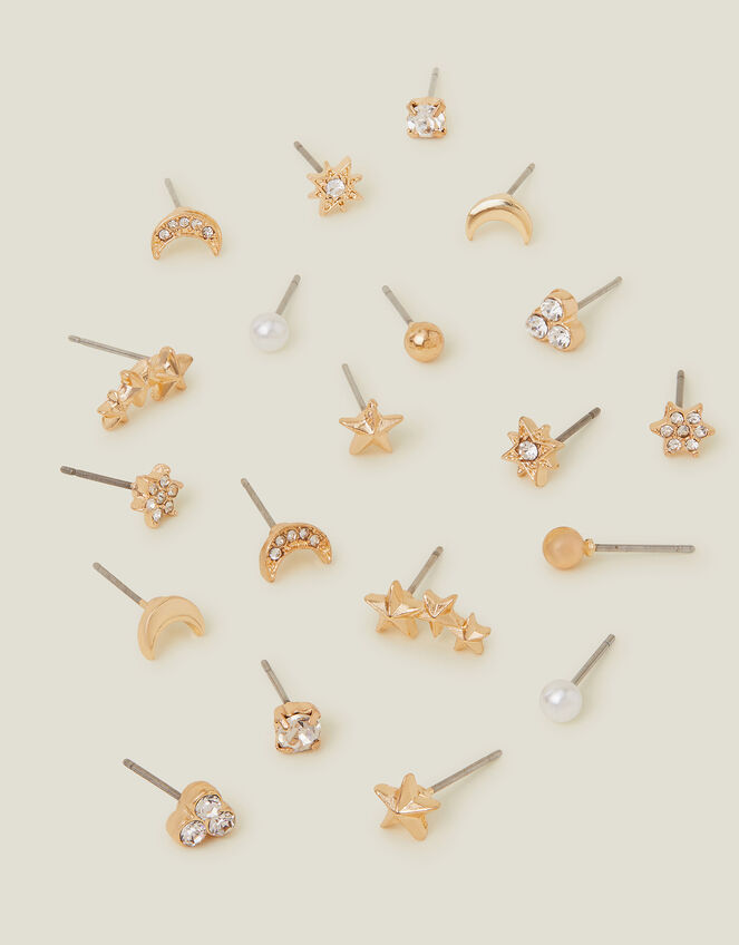 10-Pack Celestial Sparkle Stud Earrings | Stud Earrings | Accessorize UK