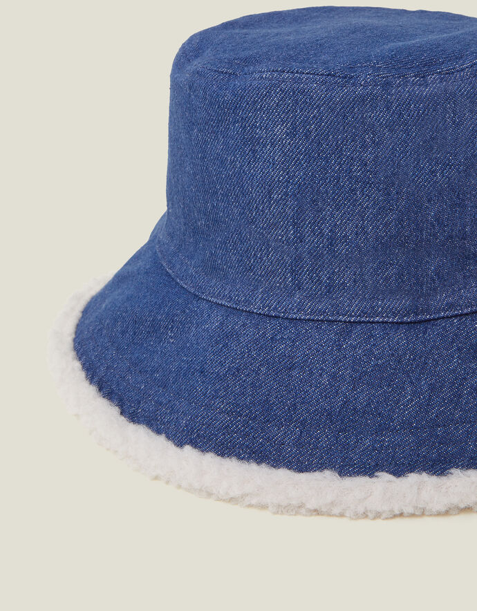 Denim Borg Bucket Hat | Hats | Accessorize Global