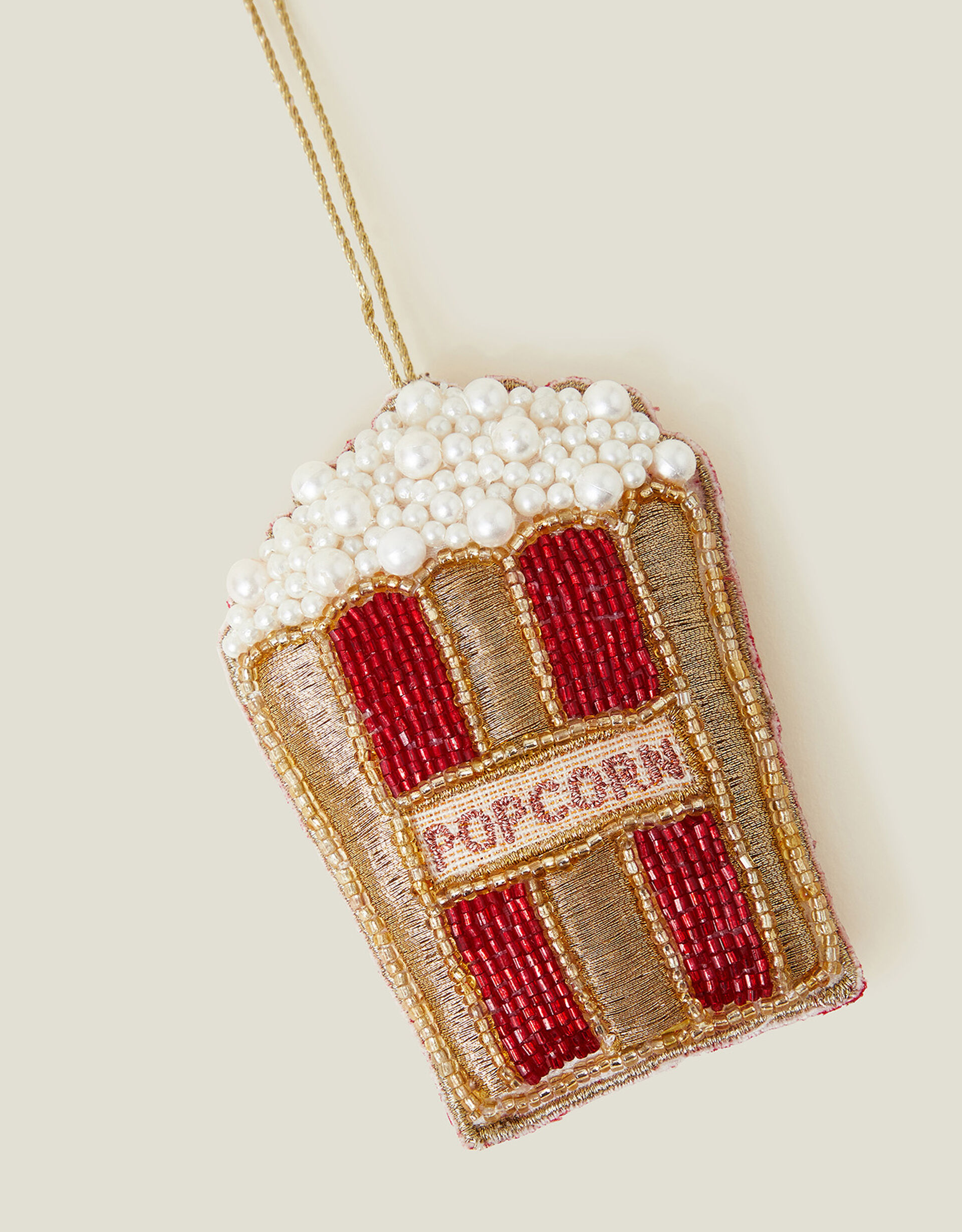 Embellished Popcorn Hanging Decoration | Christmas Decorations ...