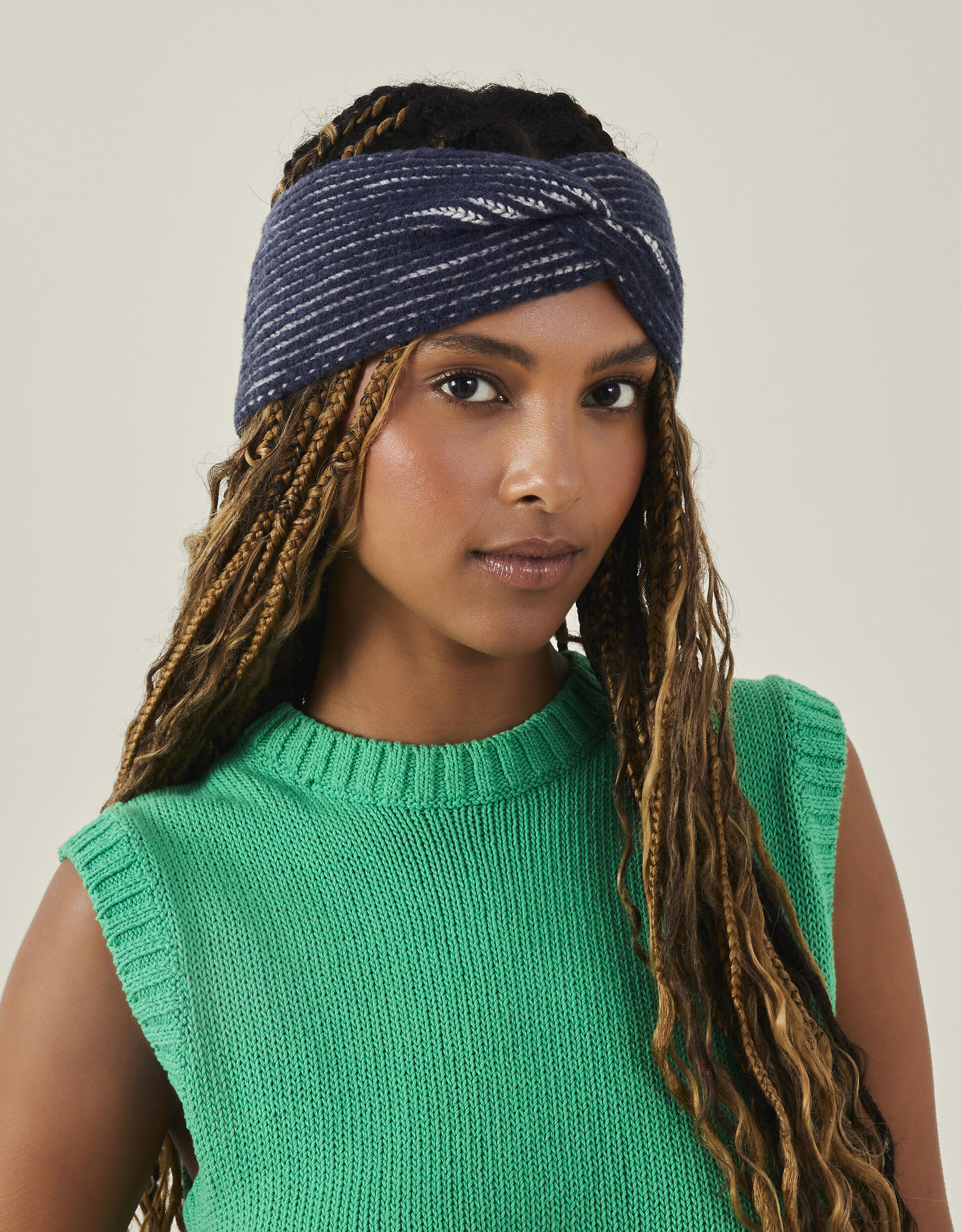 Twist Knit Bando Headband Blue | Shop All | Accessorize Global