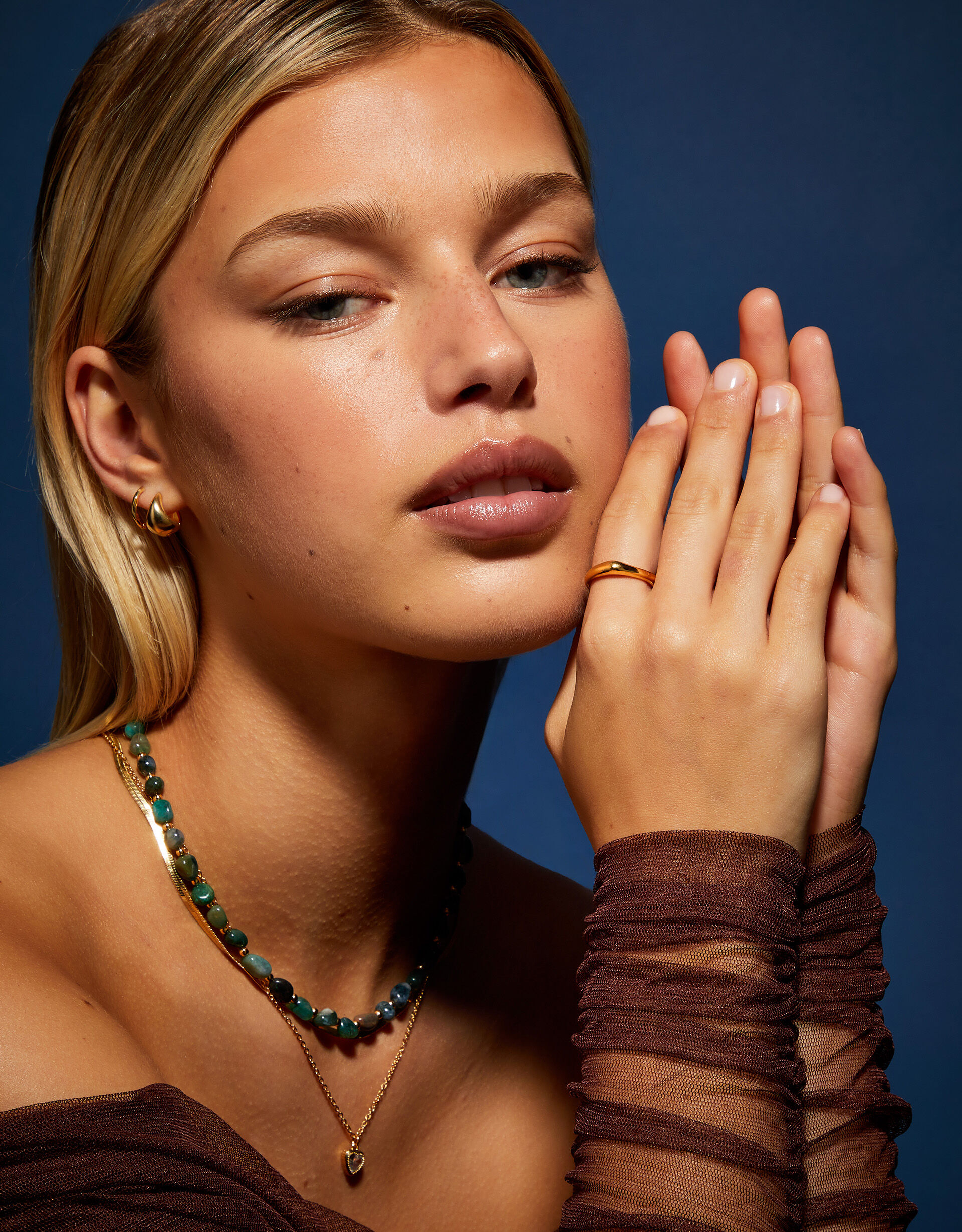 2-Pack 14ct Gold-Plated Irregular Rings Gold | Shop All | Accessorize ...