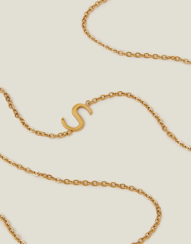 Stainless Steel Initial Necklace Gold | Jewellery | Accessorize UK