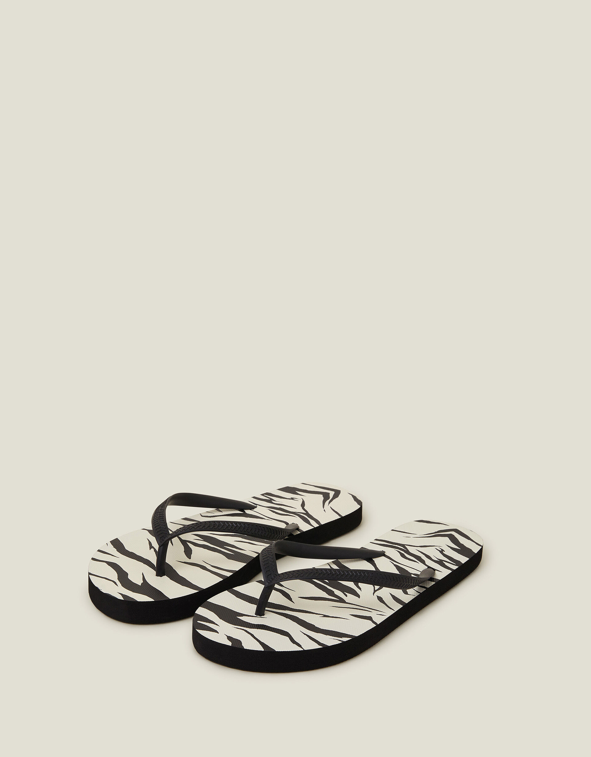 Zebra Print Flip Flops Black | Sandals & Flip Flops | Accessorize Global