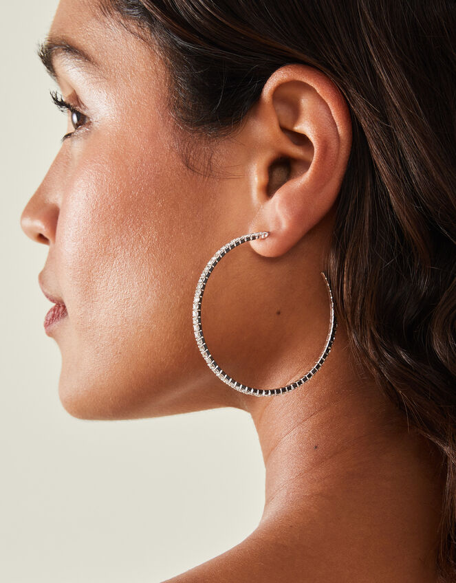 Thin Crystal Hoops | Hoops | Accessorize UK