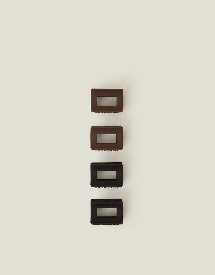 Matte Square Claw Clips 4 Pack | Hair Accessories | Accessorize UK