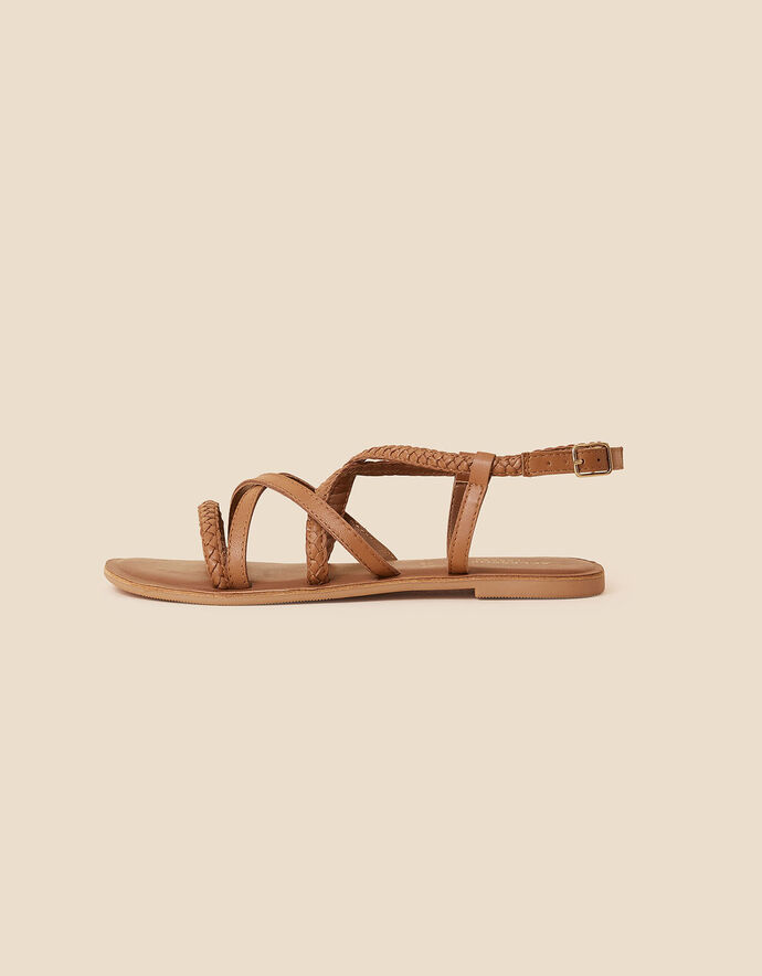 Plaited Strappy Sandals Tan | Sandals & Flip Flops | Accessorize UK