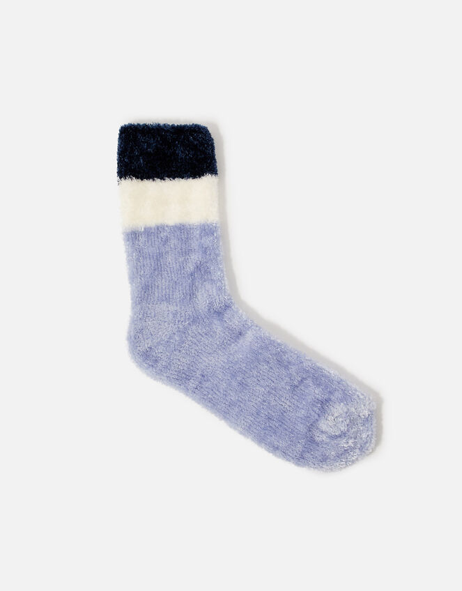 Fluffy Stripe Chenille Ankle Socks Blue | Socks & Tights | Accessorize UK