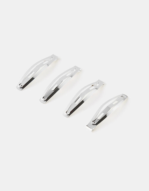 Metal Snap Hair Clip Set Silver | Hair clips | Accessorize UK