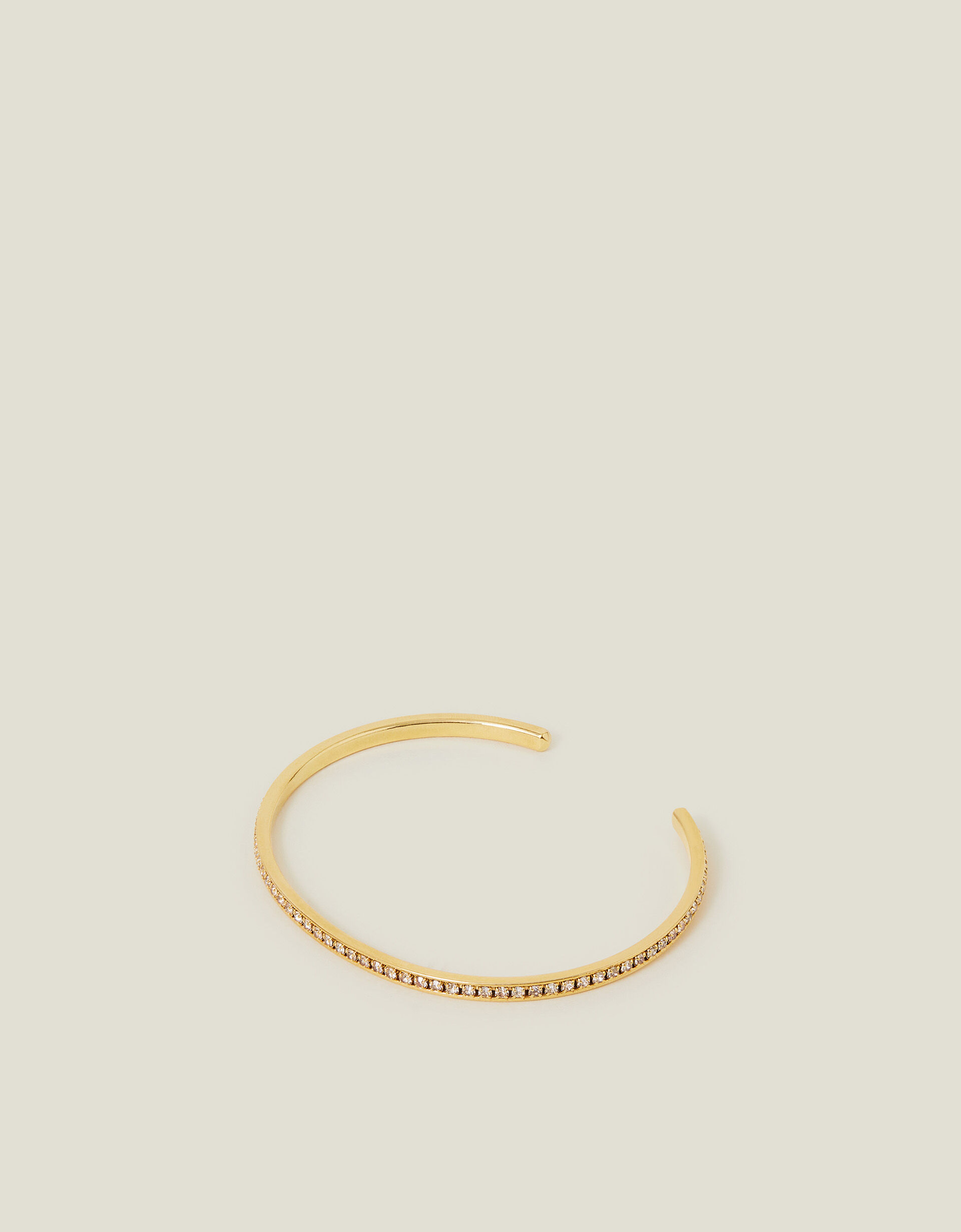 14ct Gold-Plated Sparkle Bangle Bracelet | Bracelets | Accessorize UK