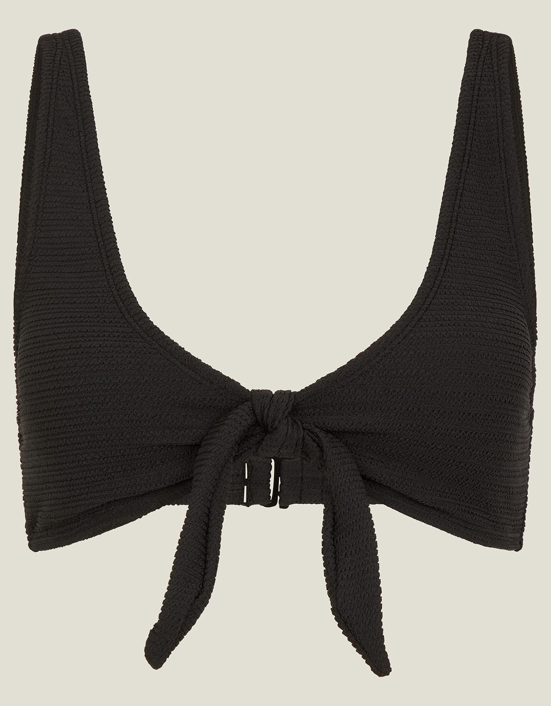 Bunny Tie Bikini Top Black | Bikini tops | Accessorize UK