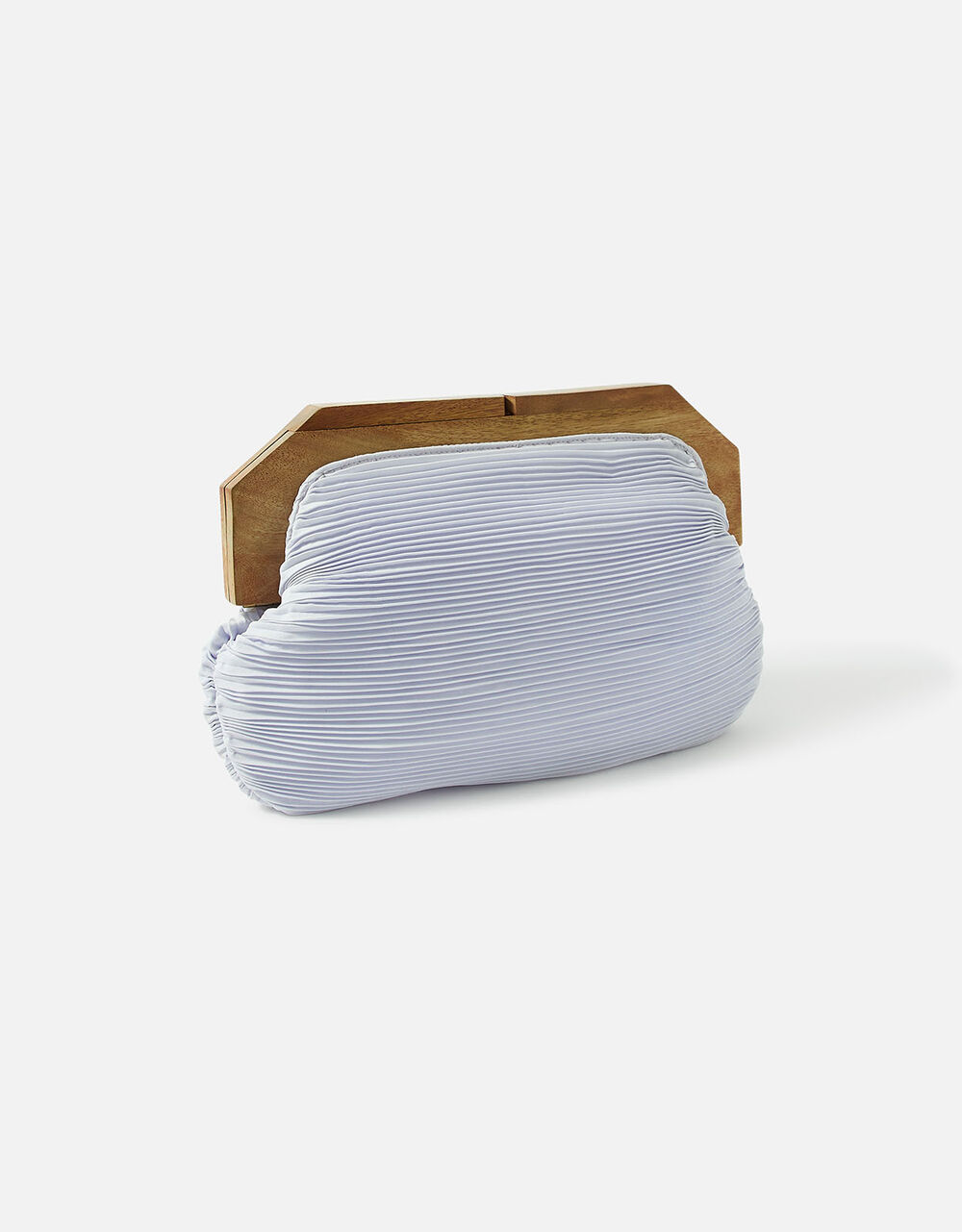 Pleat Wooden Frame Bag | Clutch bags | Accessorize UK