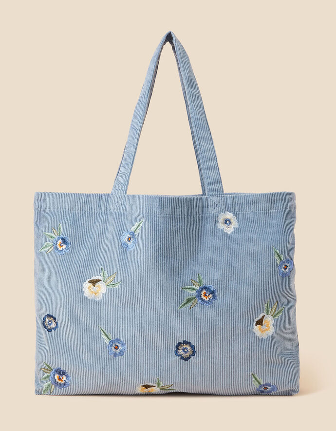 Embroidered Floral Cord Shopper Bag | Totes & Shoppers | Accessorize UK