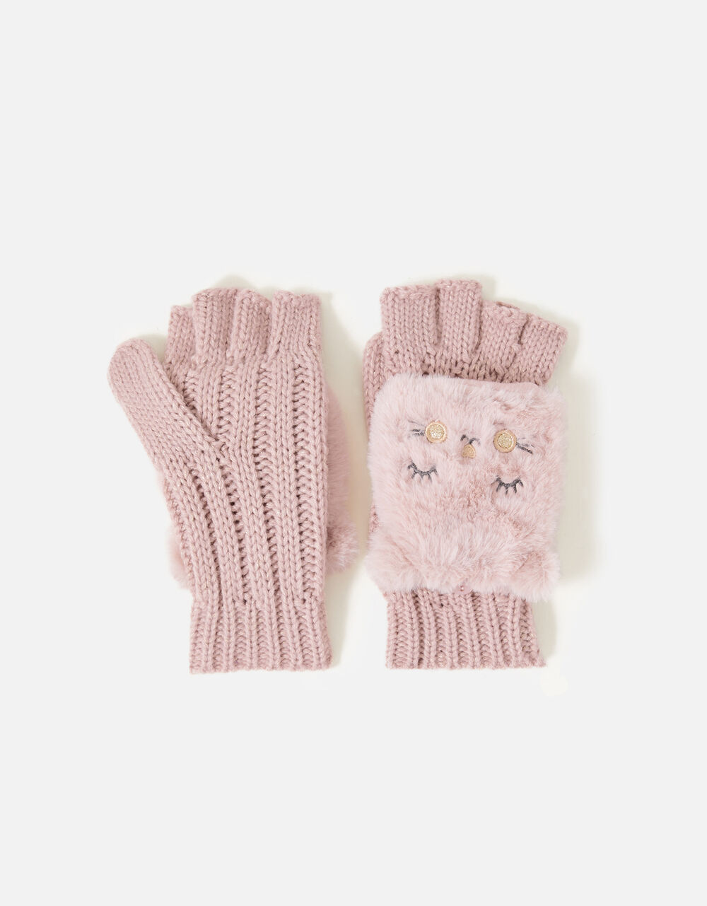 Girls Fluffy Cat Capped Gloves Pink | Girls Hats, Gloves & Scarves ...