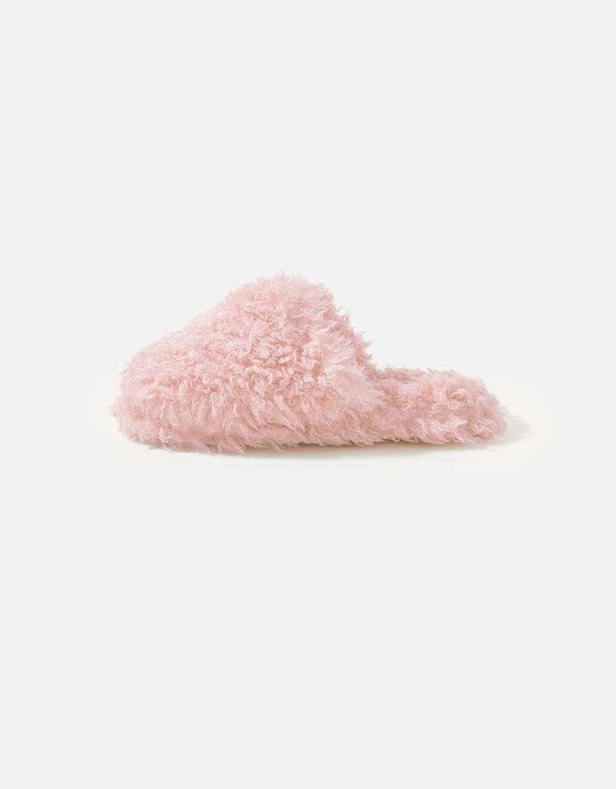 Fluffy Teddy Slippers Pink | Slippers | Accessorize UK