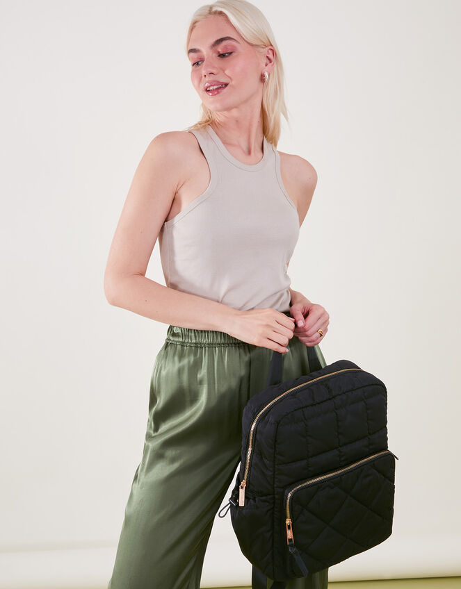 Quilted Nylon Laptop Backpack | Backpacks | Accessorize Global