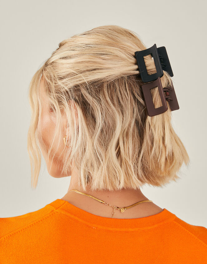 Matte Square Claw Clips 4 Pack | Hair Accessories | Accessorize UK
