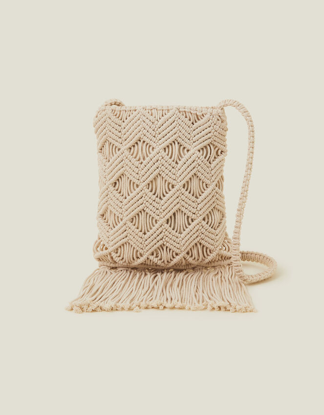 Macrame Fringe Phone Bag | Phone Bags | Accessorize UK