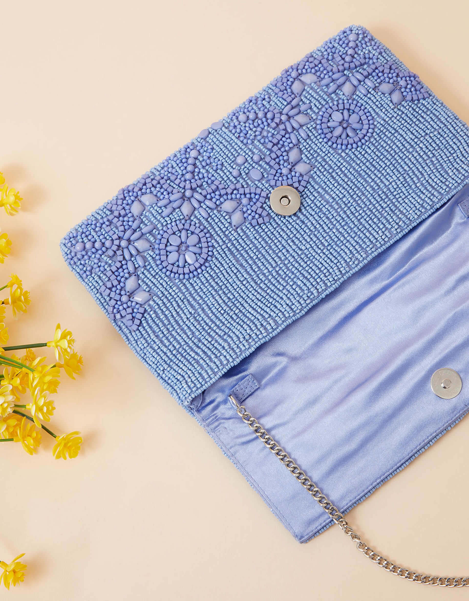 Beaded Fold Over Clutch | Clutches | Accessorize UK