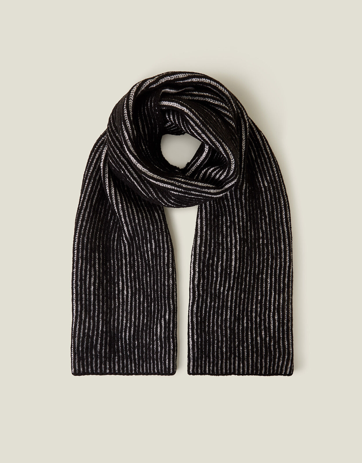 Black knit scarf store