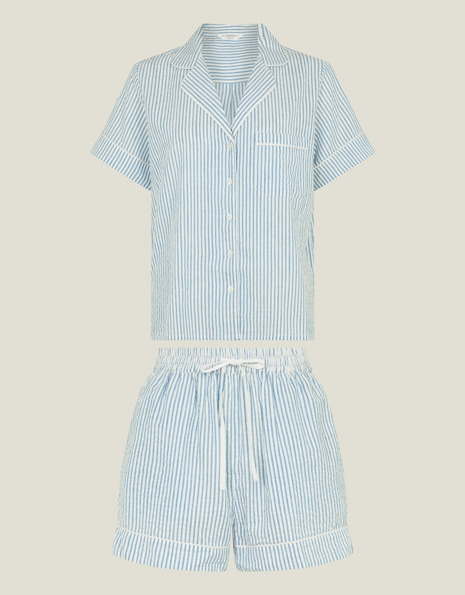 Stripe Short Pyjamas Set Blue | Shop All | Accessorize Global