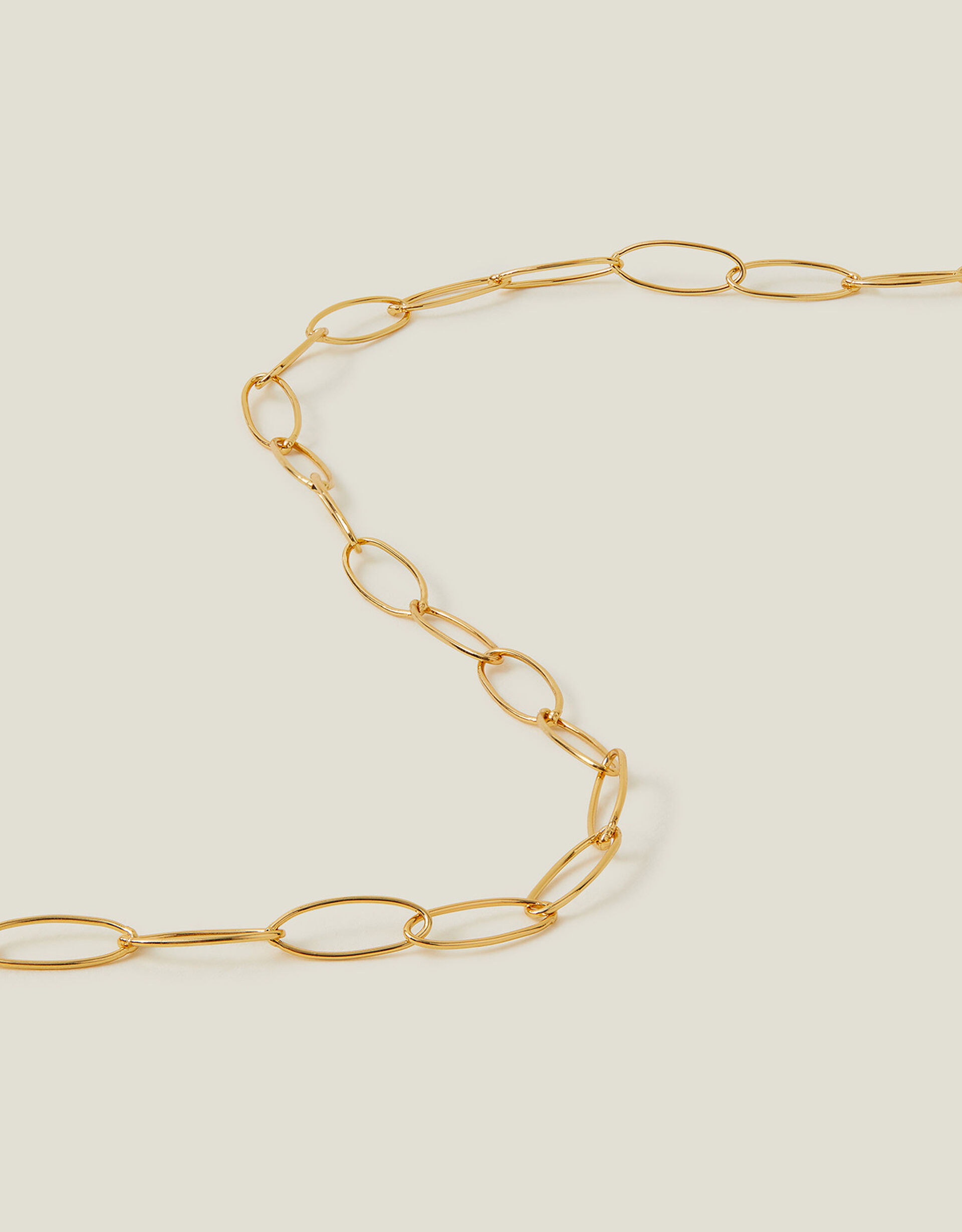 14ct Gold-Plated Oval Link Chain Necklace | Z for Accessorize ...