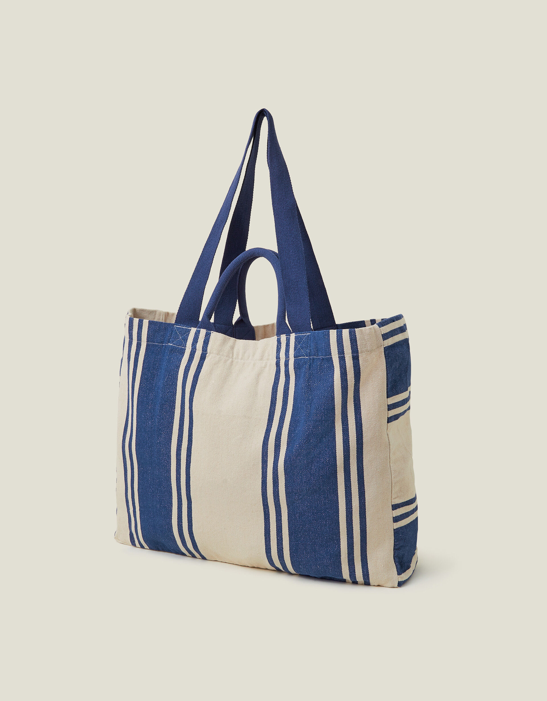 Stripe Canvas Shopper Bag | Beach Bags | Accessorize Global