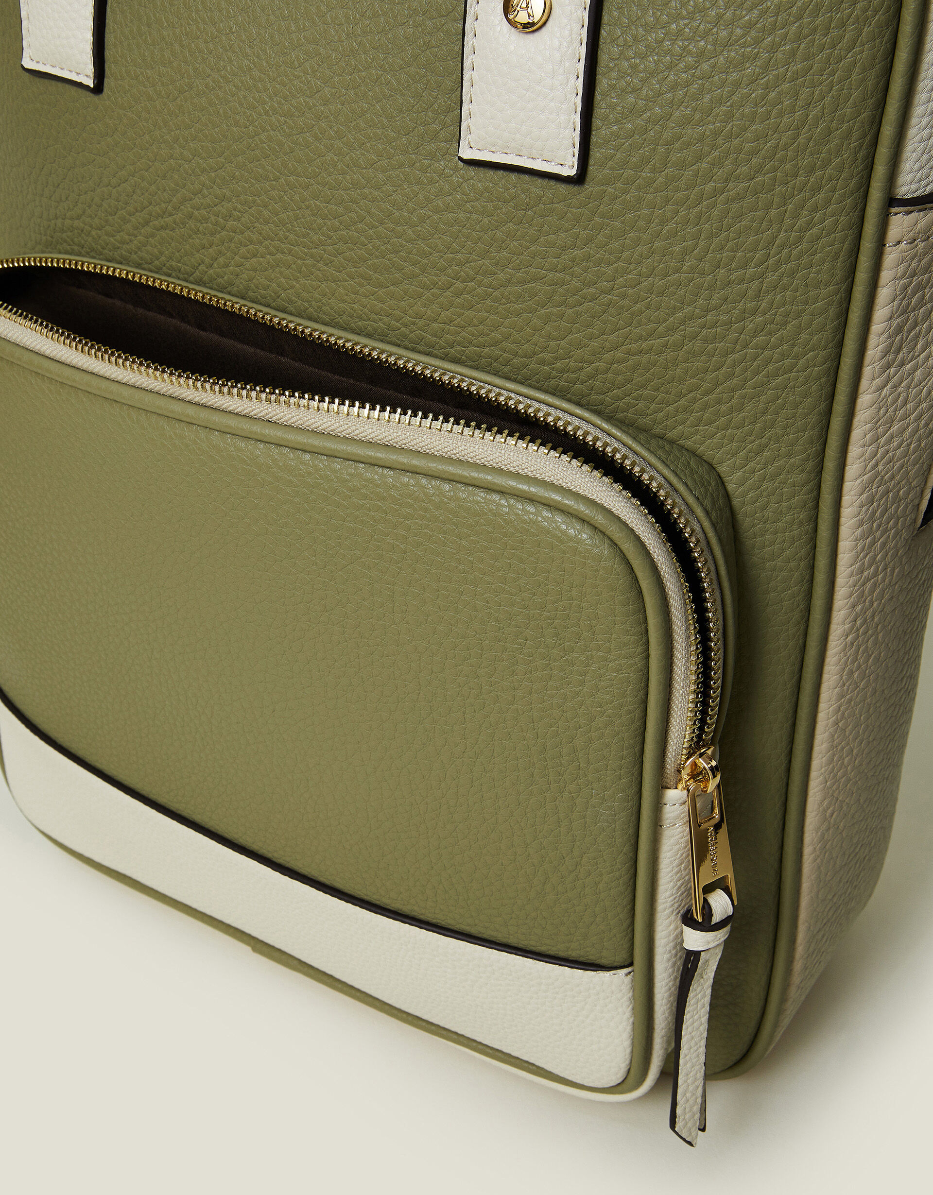 Two-Tone Top Handle Faux Leather Backpack | Backpacks | Accessorize Global