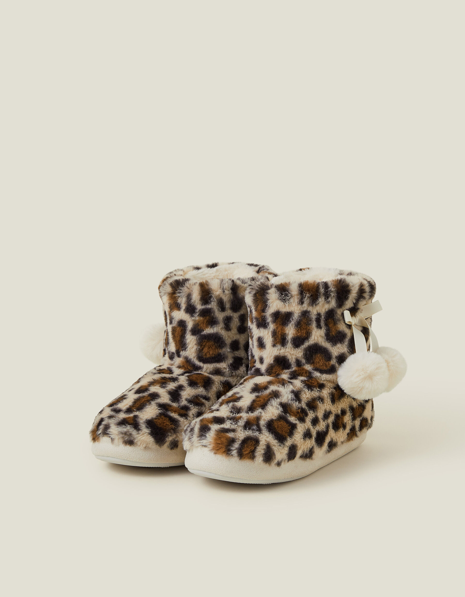 Faux Fur Leopard Print Boot Slippers Leopard | Slippers | Accessorize UK