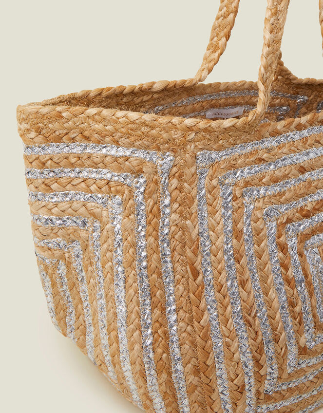 Metallic Jute Beach Bag | Beach Bags | Accessorize UK