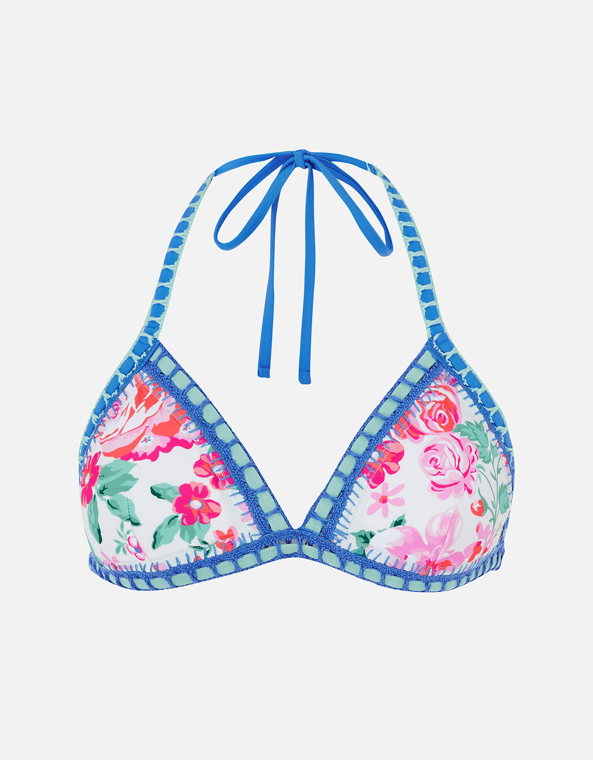 Melrose Floral Triangle Bikini Top Multi | Bikini tops | Accessorize UK
