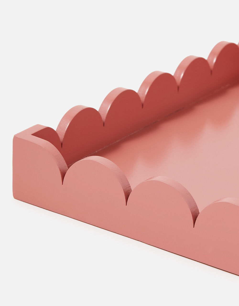 Large Natural Wood Scallop Tray Orange | Trays & Coasters | Accessorize UK