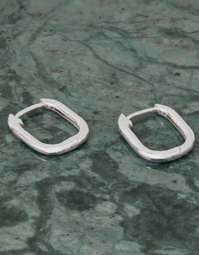 Sterling Silver Rectangular Hoops | Sterling silver | Accessorize UK