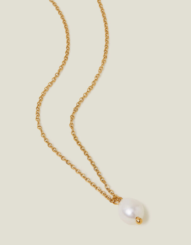 Stainless Steel Pearl Pendant Necklace | Waterproof Jewellery ...