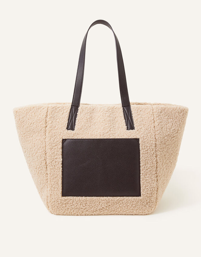 Faux Shearling Tote Bag | Tote & Shopper bags | Accessorize UK