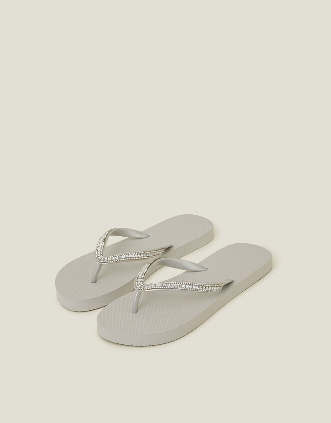 Embellished Flip Flops Silver | Flip flops | Accessorize UK
