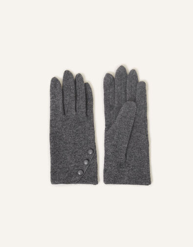 Button Gloves in Wool Blend Yellow | Gloves | Accessorize UK