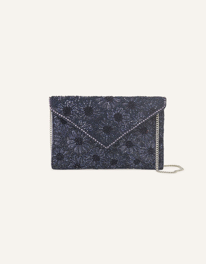 Embellished Classic Clutch Bag Blue | Clutches | Accessorize UK