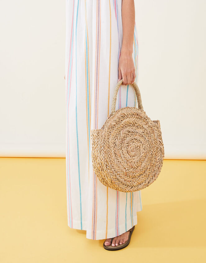 Straw Circle Handheld Basket Bag | Beach bags | Accessorize Global