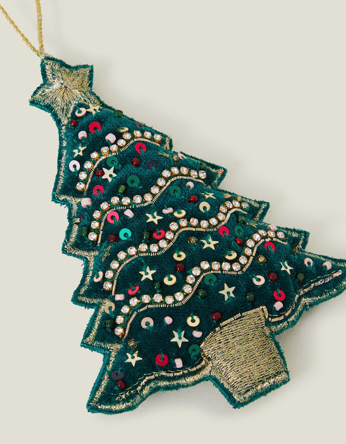 Embroidered Christmas Tree Decoration | Christmas Decorations ...