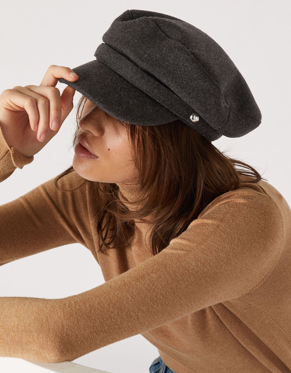 Studded Cap Grey | Hats | Accessorize UK