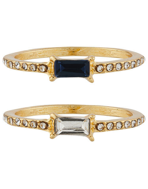 Baguette Gem Stacking Ring Set Multi | Stacked rings | Accessorize UK
