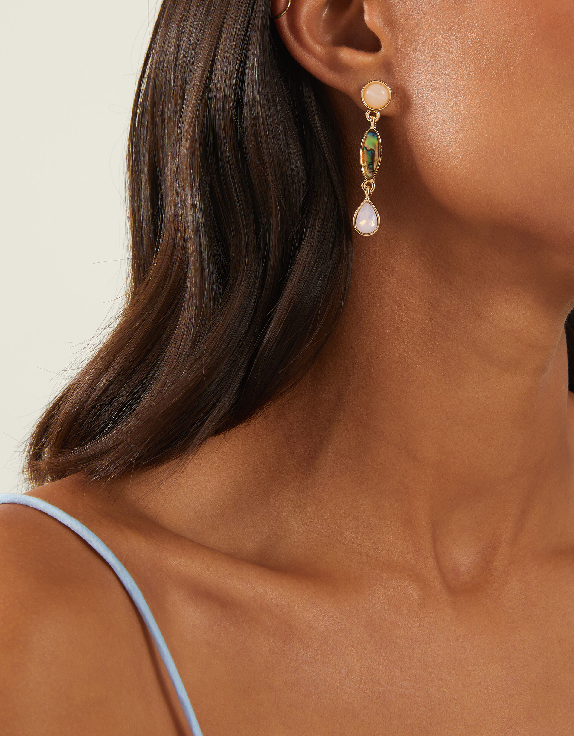 Triple Stone Drop Earrings | Drop Earrings | Accessorize Global