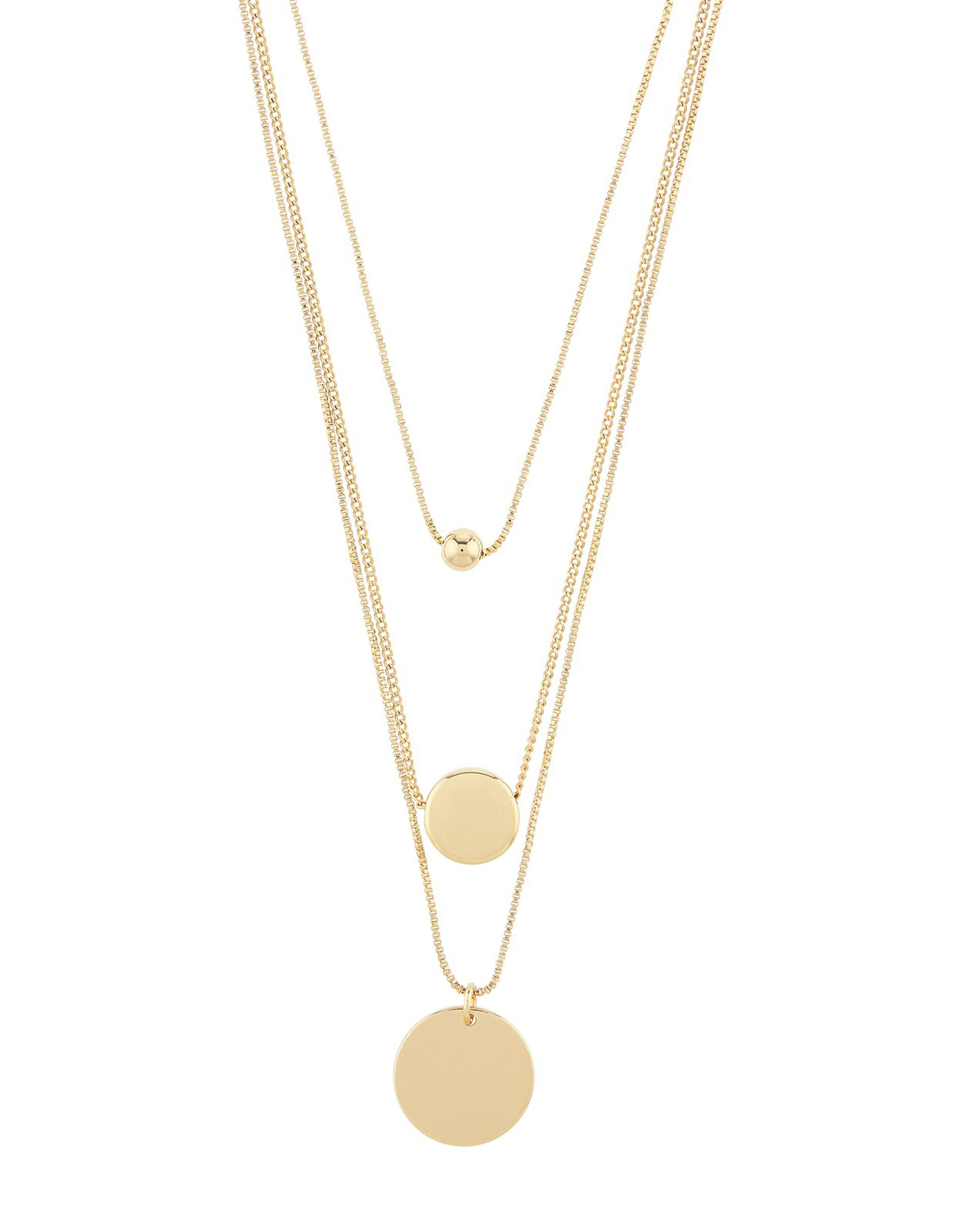 Layered Disc Pendant Necklace | Necklaces | Accessorize UK